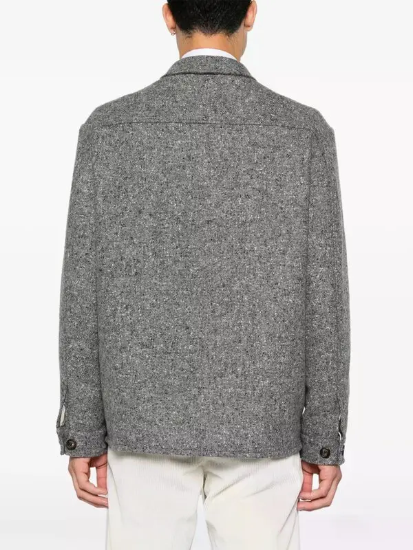 Eleventy Marl-effect Button-up Jacket