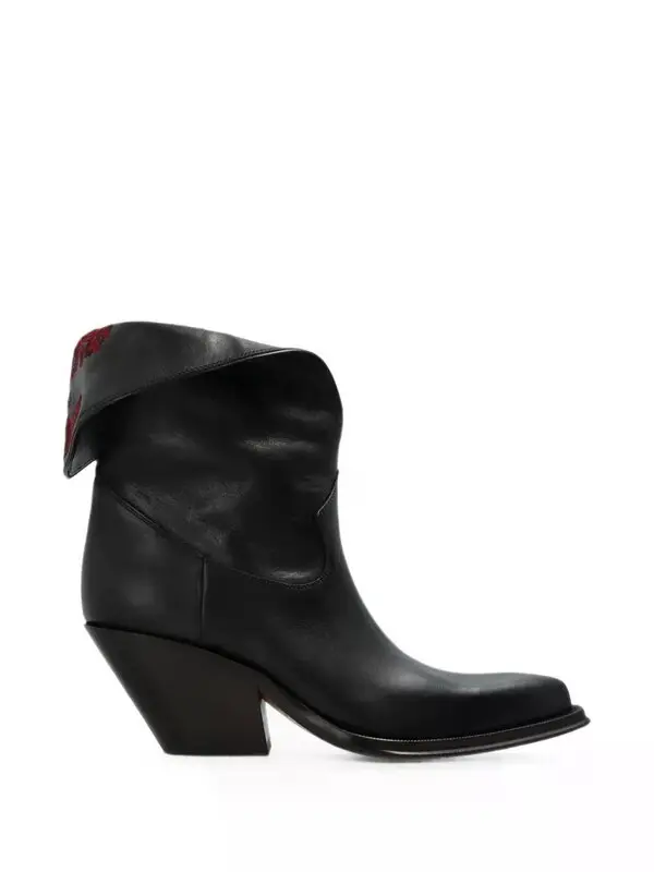Chloé Azelan Leather Cowboy Boots