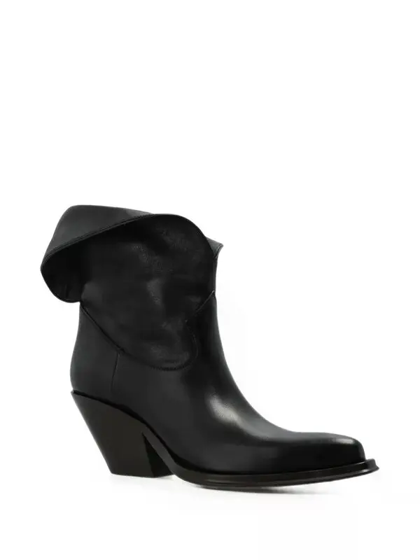 Chloé Azelan Leather Cowboy Boots