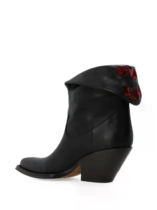 Chloé Azelan Leather Cowboy Boots