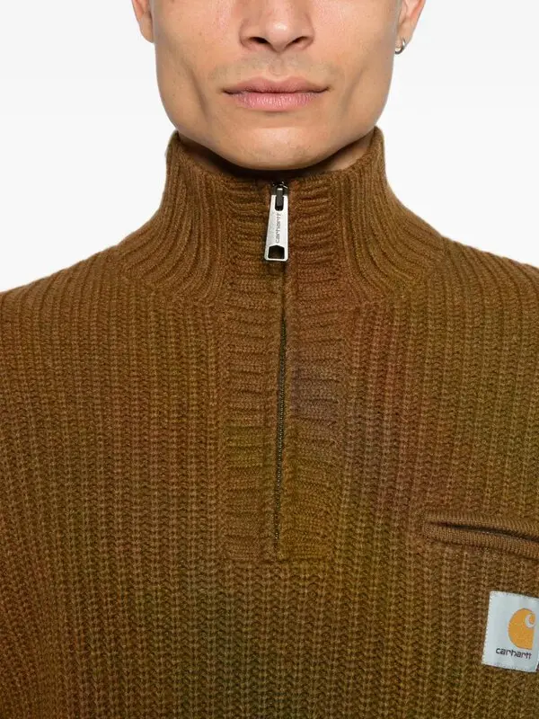 Carhartt Work In Progress Ribbed Quarter-zip Sweater