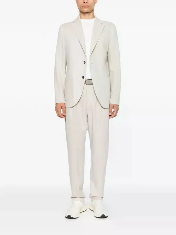 Eleventy Pleated Tapered Trousers - Neutrals