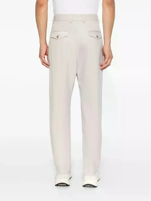Eleventy Pleated Tapered Trousers - Neutrals