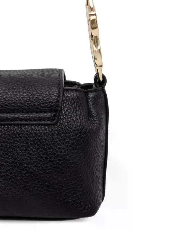 Moschino Logo-plaque Pebbled Crossbody Bag