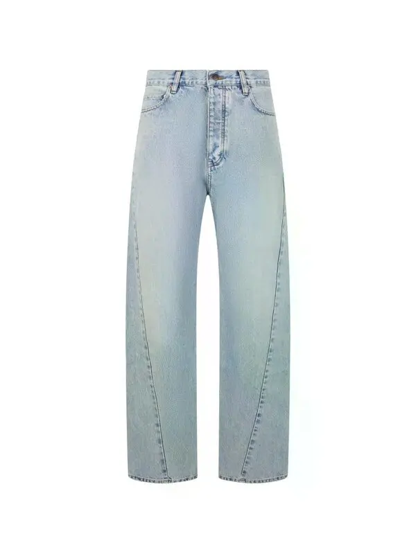 Balenciaga Distressed Loose-fit Jeans - Blue