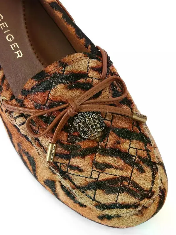 Kurt Geiger Tiger-print Quilted Loafers