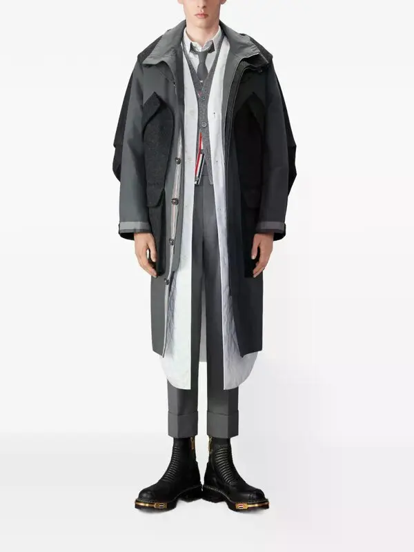 Thom Browne Merino Wool 4-bar Intarsia Anchor Cardigan