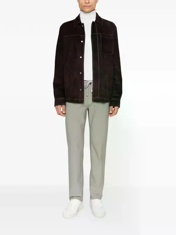 Eleventy Drawstring-waistband Straight-leg Trousers