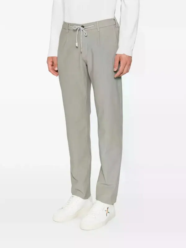 Eleventy Drawstring-waistband Straight-leg Trousers