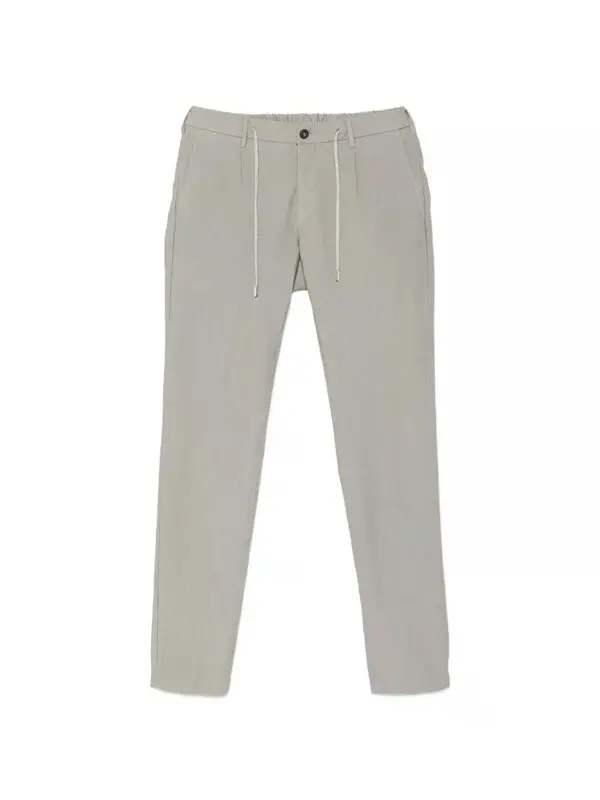 Eleventy Drawstring-waistband Straight-leg Trousers - Green