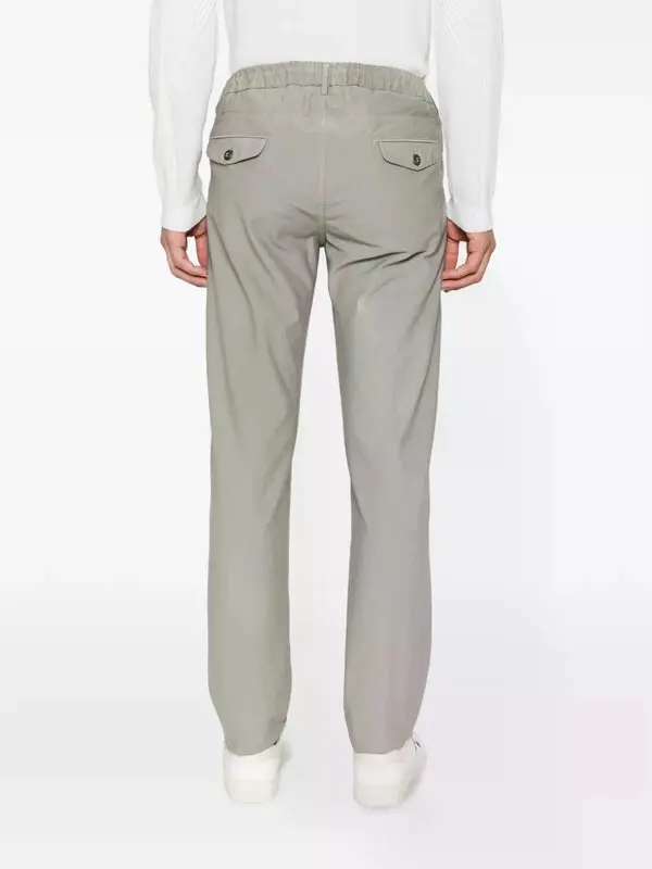 Eleventy Drawstring-waistband Straight-leg Trousers - Green