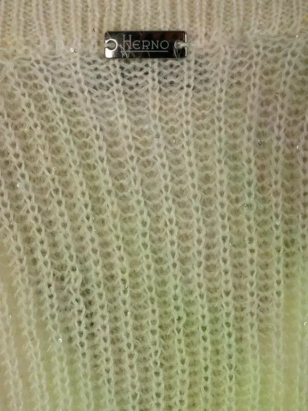 Herno Sequin-embellished Ribbed-knit Sweater