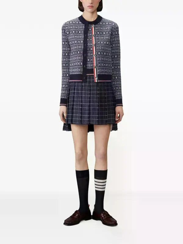 Thom Browne Merino-wool Jacquard Snowflake Shell Top