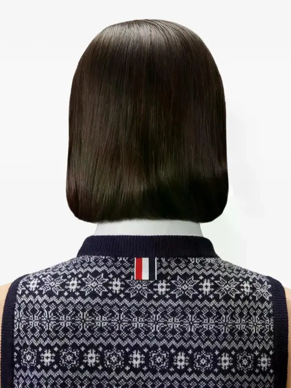 Thom Browne Merino-wool Jacquard Snowflake Shell Top