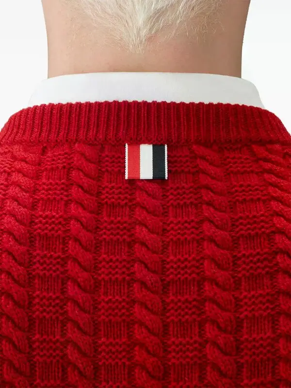 Thom Browne Merino-wool 4-bar Intarsia Anchor Pullover