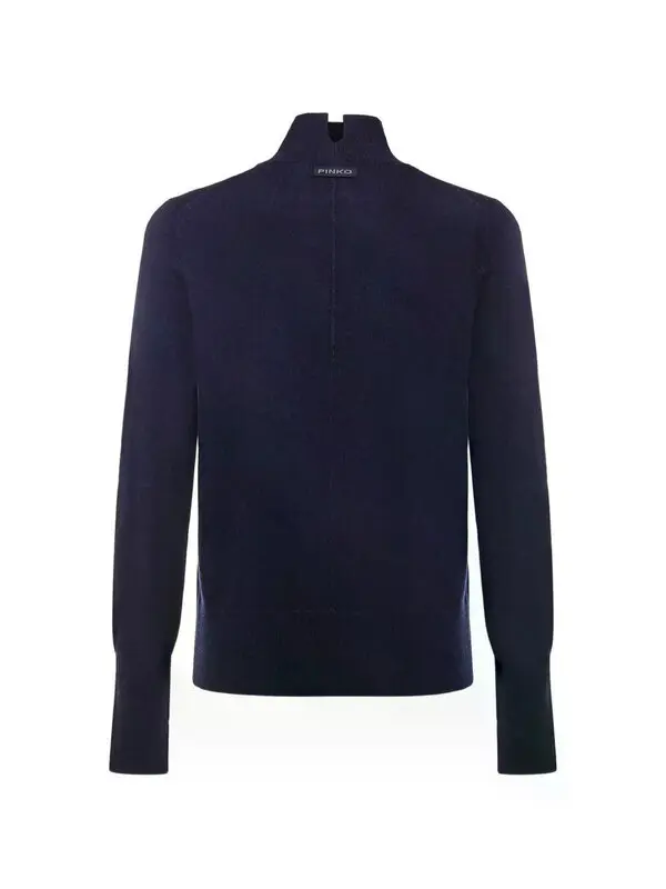 Pinko High-neck Logo-patch Sweater