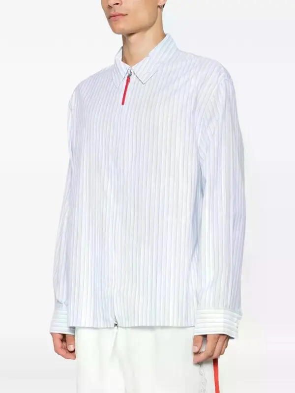 Jacquemus Striped Zip-up Shirt