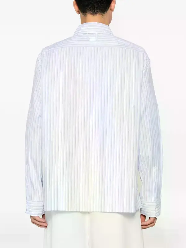 Jacquemus Striped Zip-up Shirt