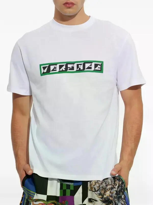 Versace Printed Cotton-jersey Regular T-shirt