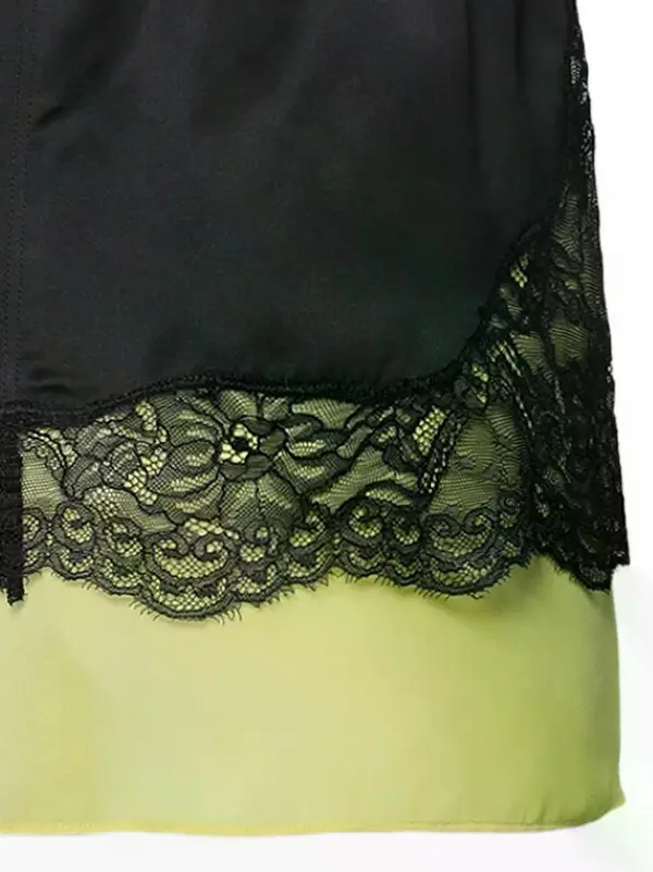 Attico Lace-trim Layered Mini Skirt - Black