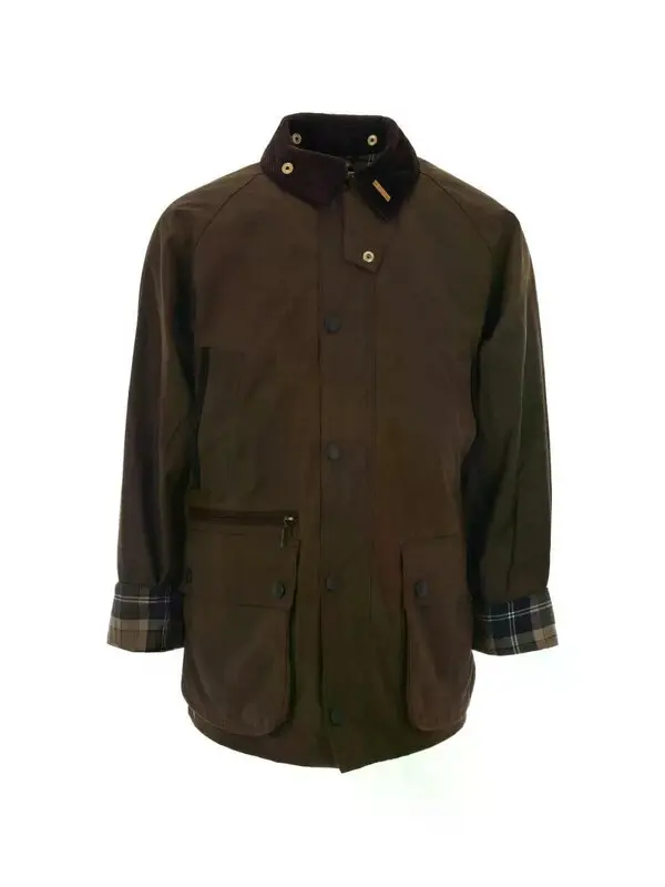 Barbour Bedale Waxed-cotton Corduroy-collar Jacket