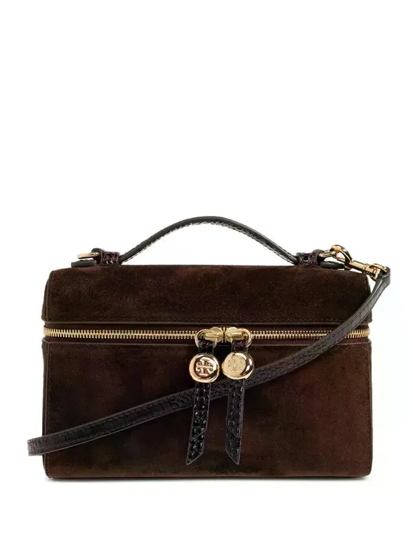 Tory Burch Romy Suede Slim Top Handle Bag - Brown