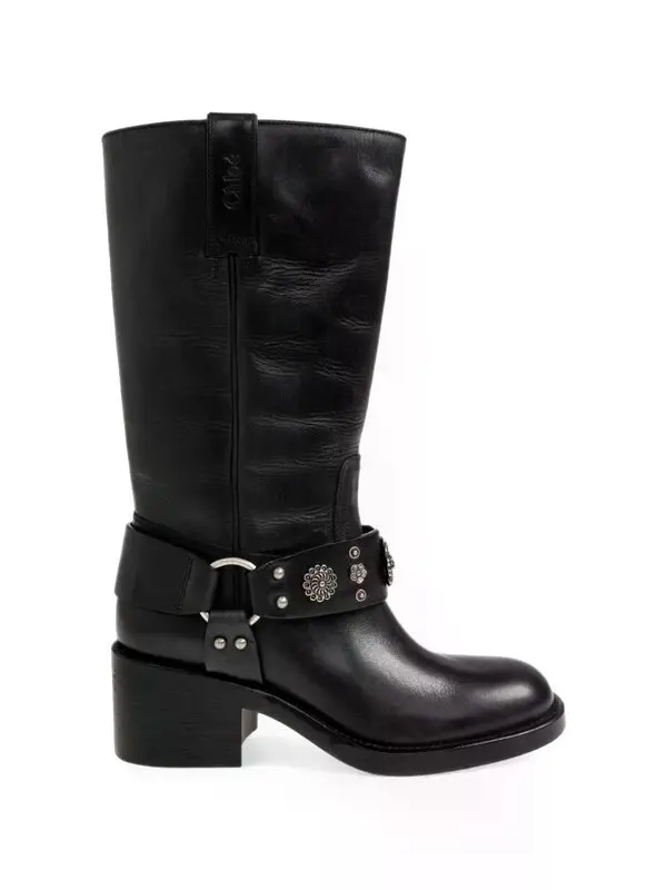 Chloé Dakota Leather Biker Boots