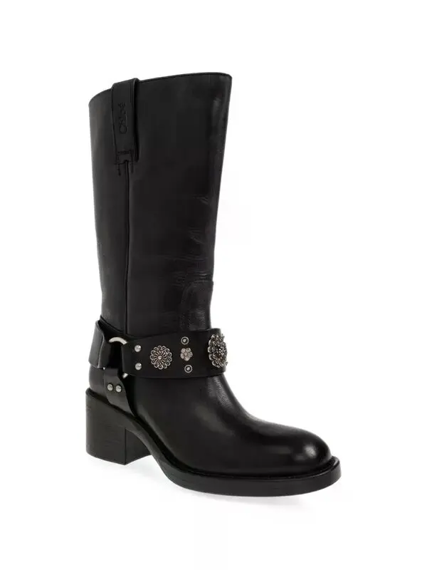 Chloé Dakota Leather Biker Boots