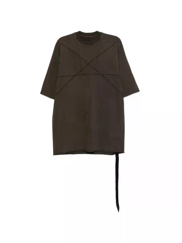 Rick Owens Pentagram-stitch T-shirt - Brown