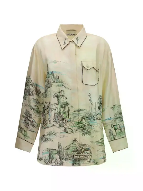 ALEMAIS Scout Silk Shirt - Neutrals