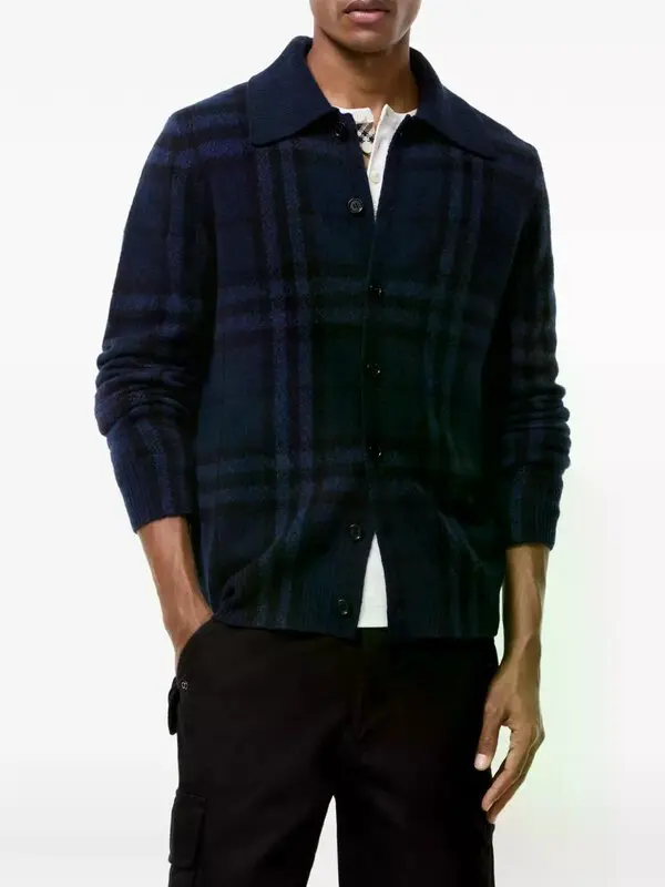 Burberry Check Cashmere Cardigan