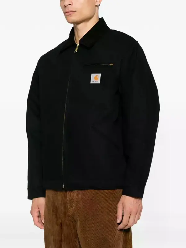 Carhartt Work In Progress Og Detroit Logo-patch Zip-up Shirt Jacket