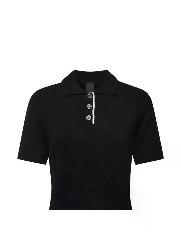 Pinko Button-up Polo-collar Sweater