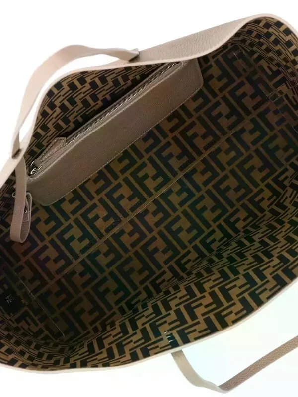 Fendi Roll Grained Leather Tote Bag