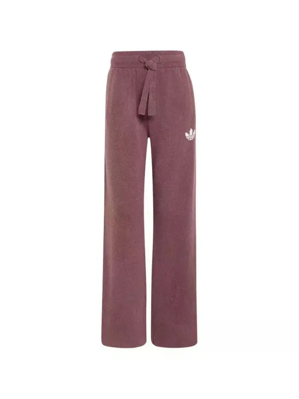 Adidas Logo-embroidered Knit Trousers - Red