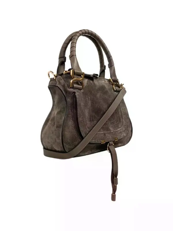 Chloé Small Marcie Suede Tote Bag - Brown
