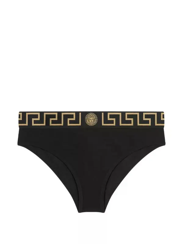 Versace Jacquard Cotton-jersey Briefs - Black