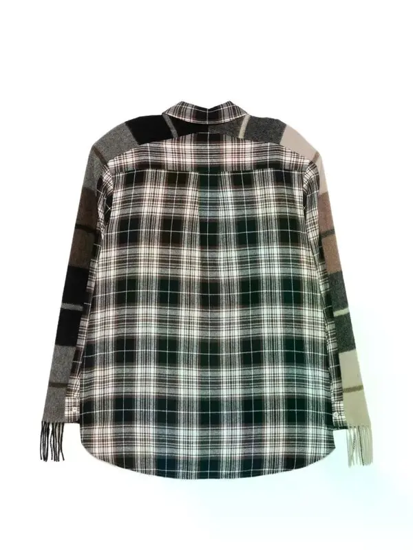 FRENKEN Fringe-trimmed Checked Shirt