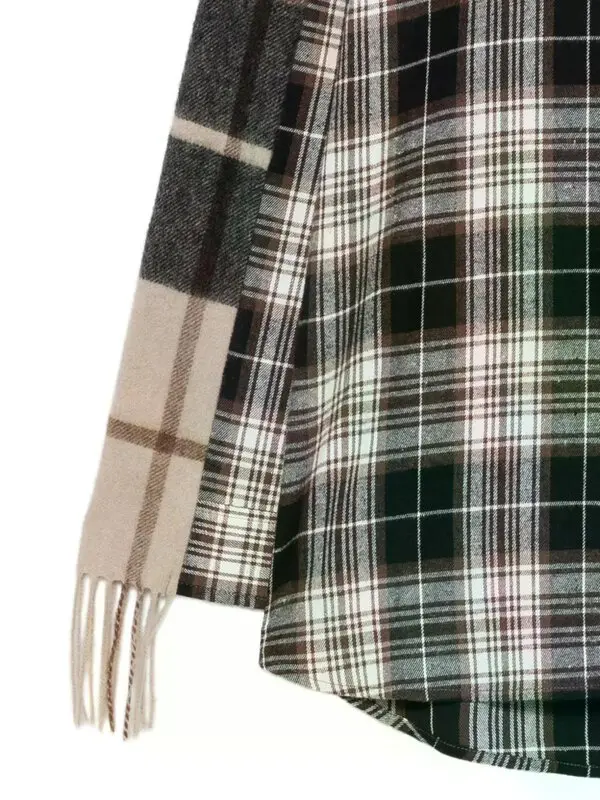 FRENKEN Fringe-trimmed Checked Shirt