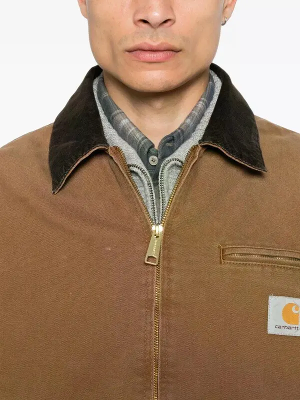 Carhartt Work In Progress Og Detroit Corduroy-collar Shirt Jacket - Brown