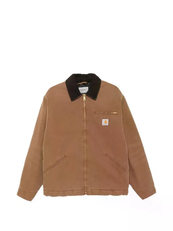 Carhartt Work In Progress Og Detroit Corduroy-collar Shirt Jacket - Brown