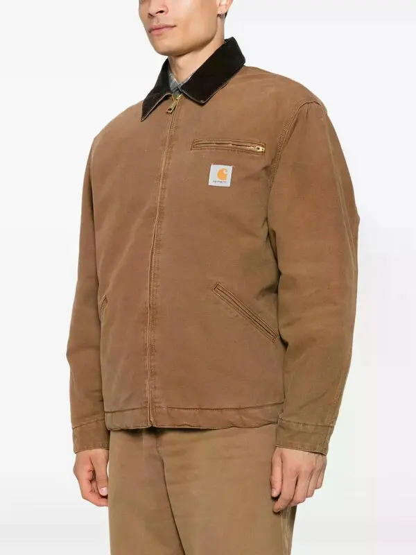 Carhartt Work In Progress Og Detroit Corduroy-collar Shirt Jacket - Brown