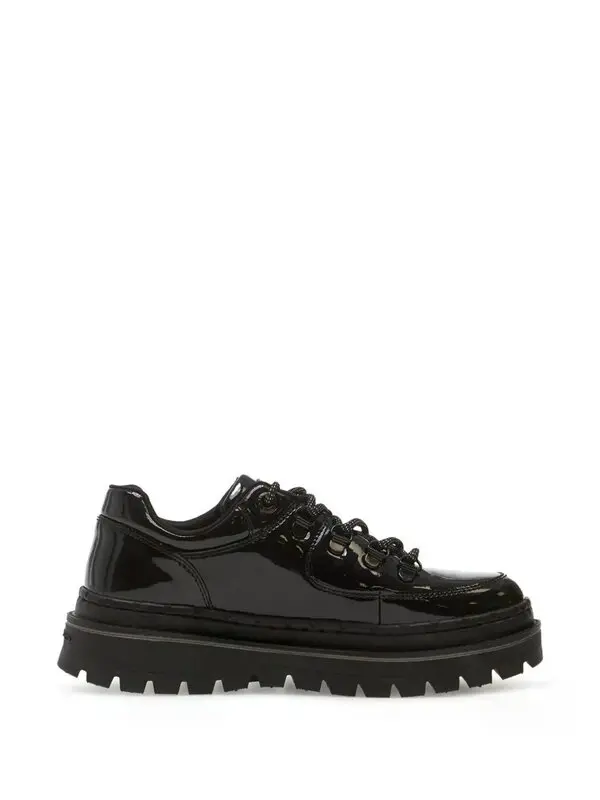 Sketchers Jammers Patent-finish Chunky-sole Sneakers - Black