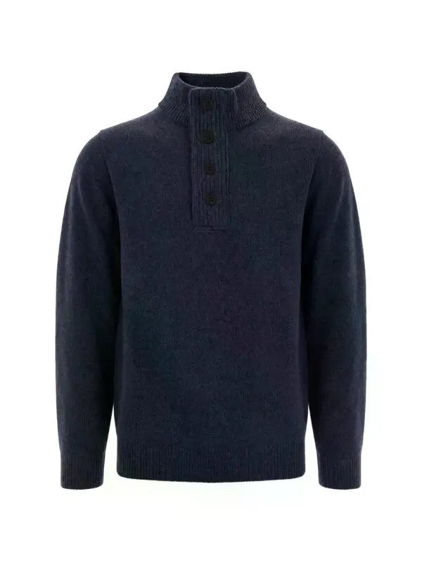 Barbour Button-up Elbow-patch Sweater