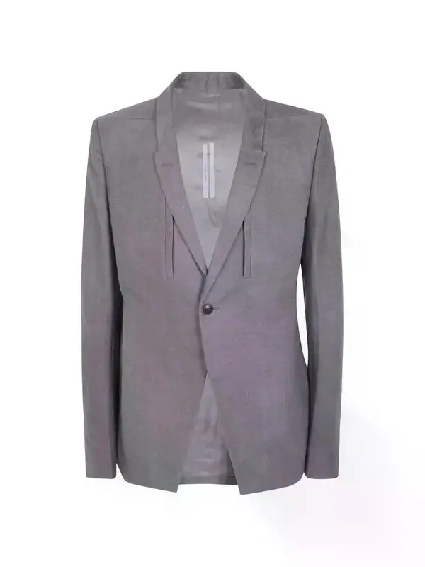Rick Owens Single-breasted Ramie Blazer