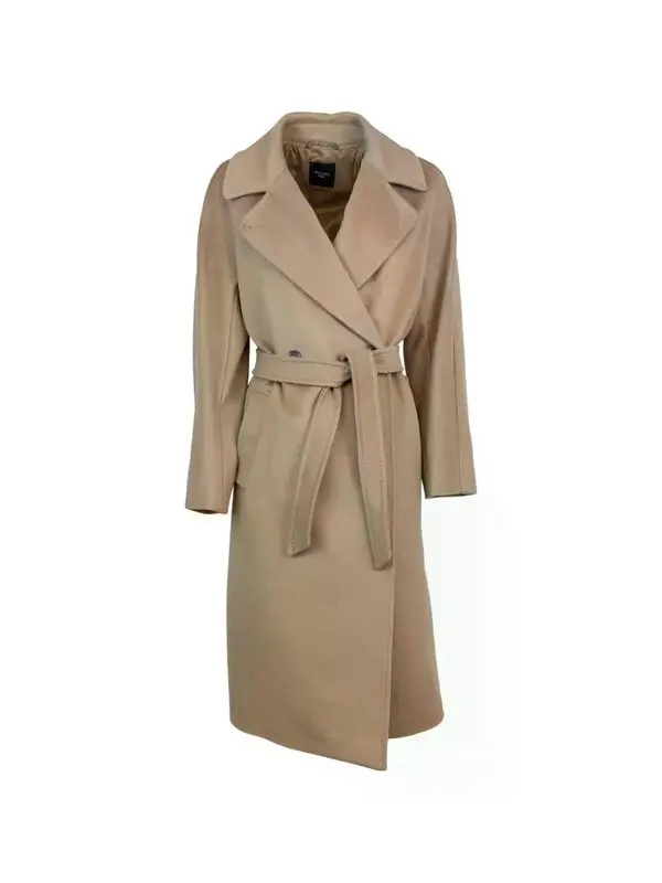 Max Mara Belted Double-breasted Coat - Neutrals