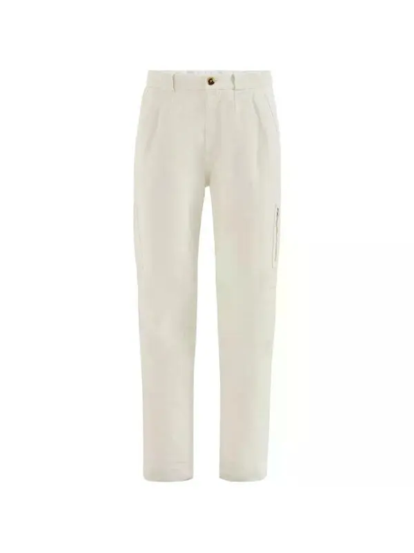 Brunello Cucinelli Peached Cotton-gabardine Trousers With Zipped Pocket - Neutrals