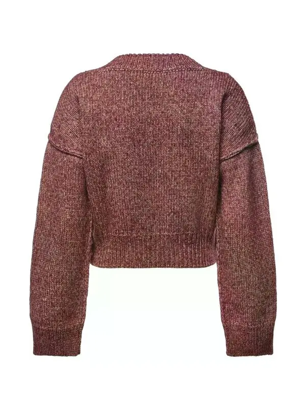 ROTATE BY BIRGER CHRISTENSEN Logo-patch V-neck Sweater