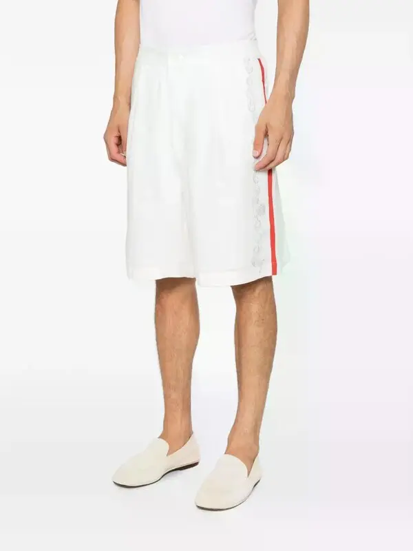 Jacquemus Embroidered Side-stripe Shorts