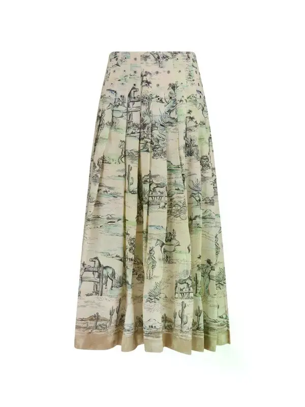 ALEMAIS Scout Pleated Skirt - Neutrals